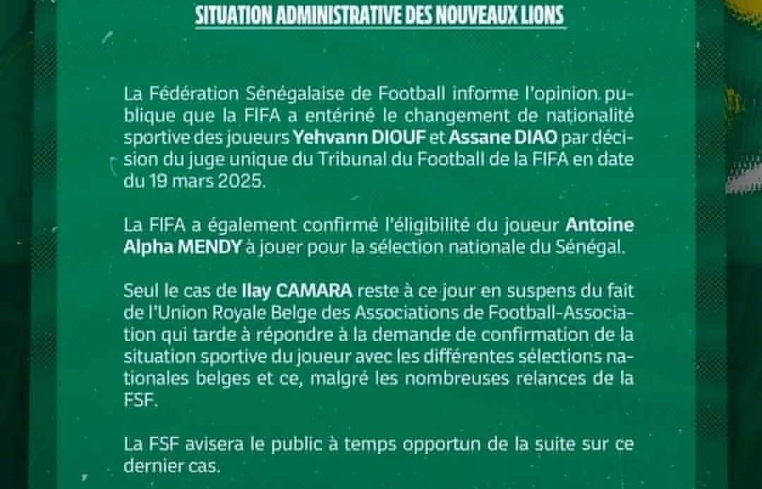 Football : la FIFA valide la nationalité sportive de trois nouveaux ...